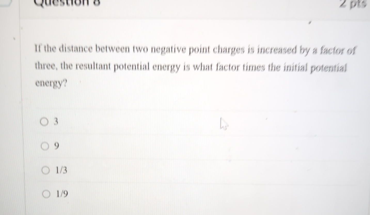 Solved If the distance between two negative point charges is | Chegg.com
