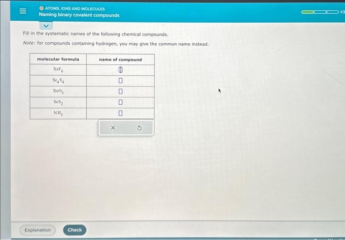 Solved Fill in the systematic names of the following | Chegg.com