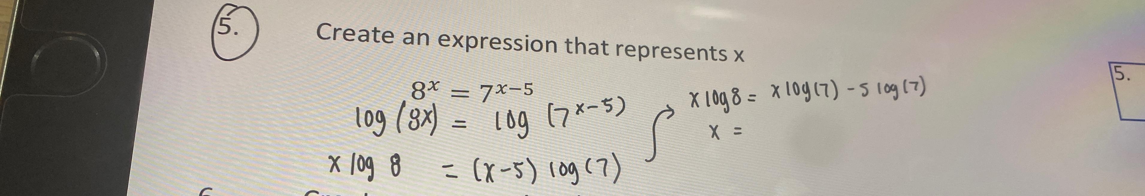 Solved Create an expression that represents | Chegg.com