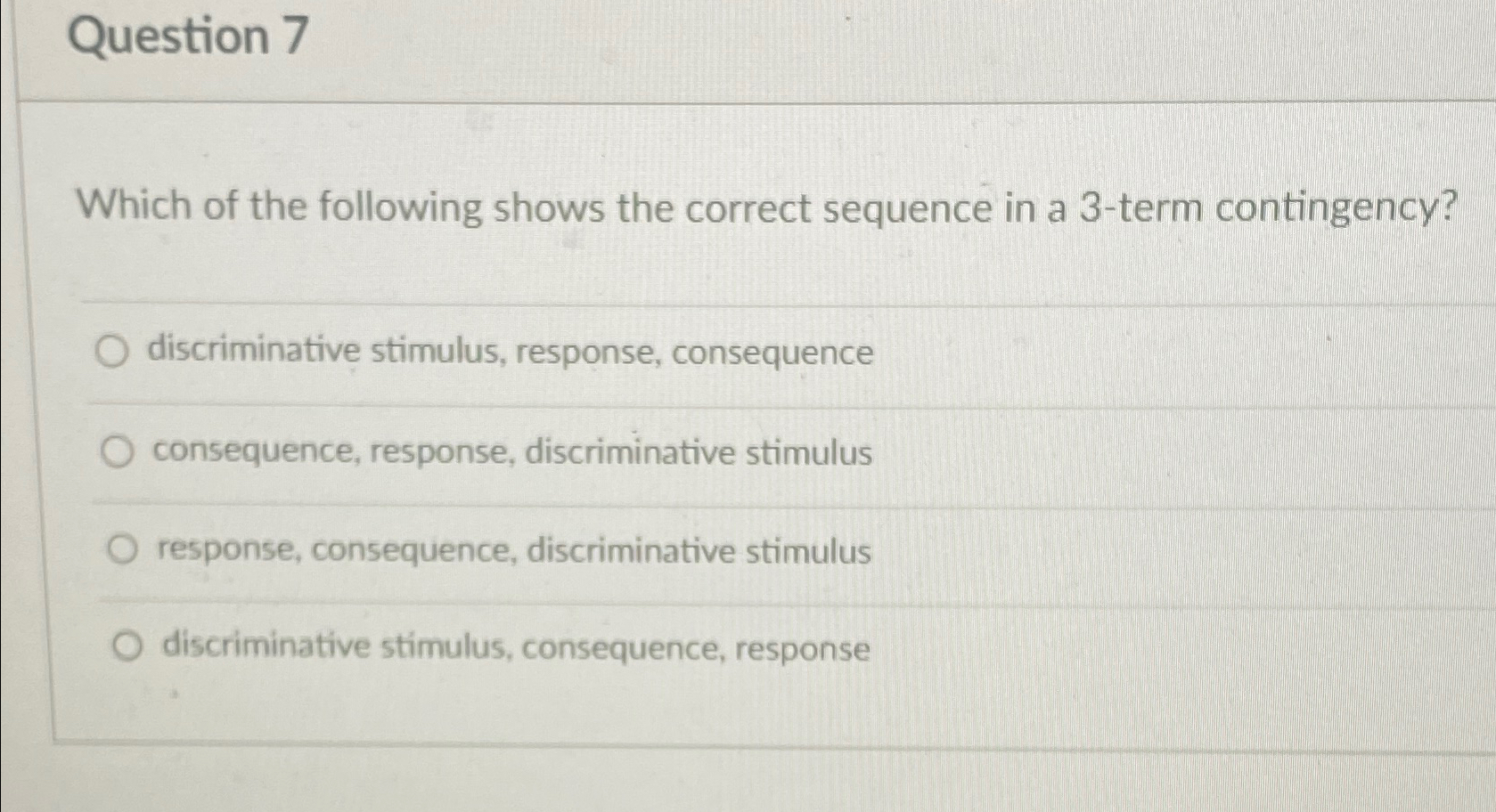 Solved Question 7Which of the following shows the correct | Chegg.com