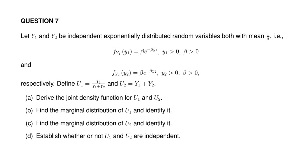 Solved QUESTION 7Let Y1 ﻿and Y2 ﻿be independent | Chegg.com