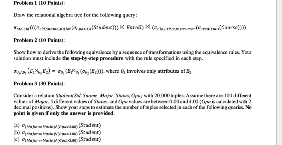 Solved Part 2 problem 1 10 pointsdraw The Relational 6079
