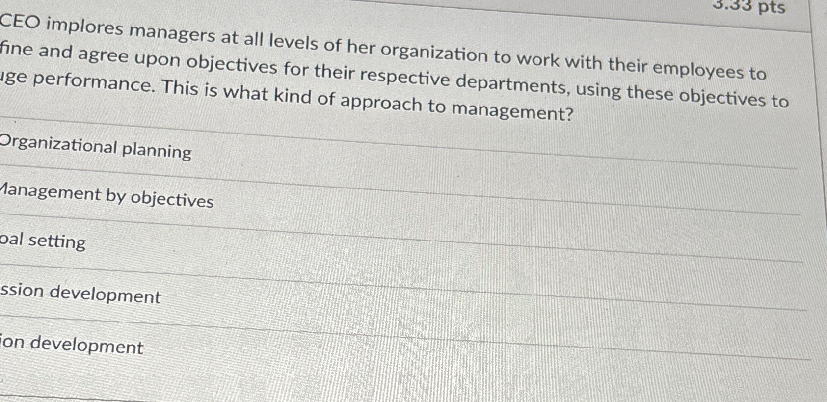 Solved CEO implores managers at all levels of her | Chegg.com