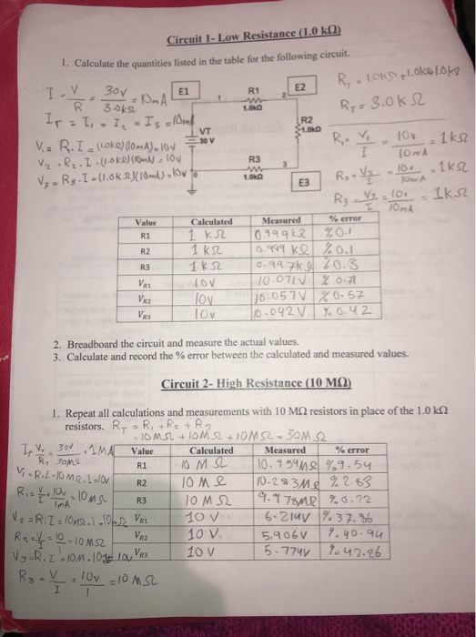Solved LAB 7- Meter Loading Pre-Lab Reading Take some time | Chegg.com