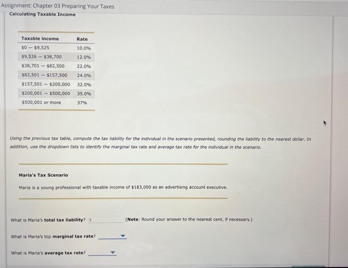 Solved Assignment: Chapter 03 Preparing Your Taxes | Chegg.com