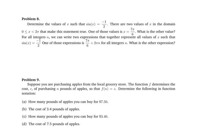 Solved Problem 8. Determine the values of x such that | Chegg.com