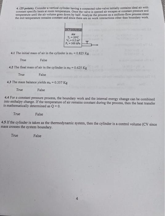 Solved 4. (25 points). Consider a vertical cylinder having a | Chegg.com Solved 4. (25 points). Consider a vertical cylinder having a | Chegg.com