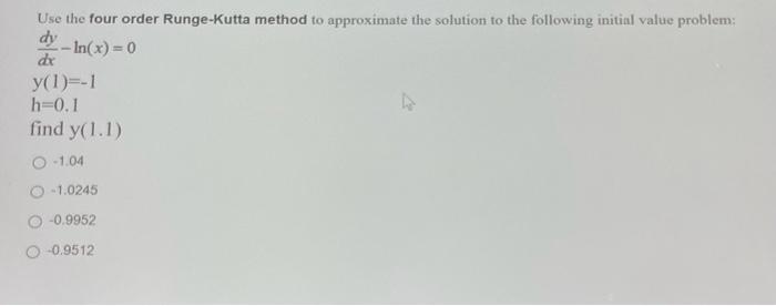 Solved DECIMAL DICITROUNDING: dxd=yx+1Use the four order | Chegg.com