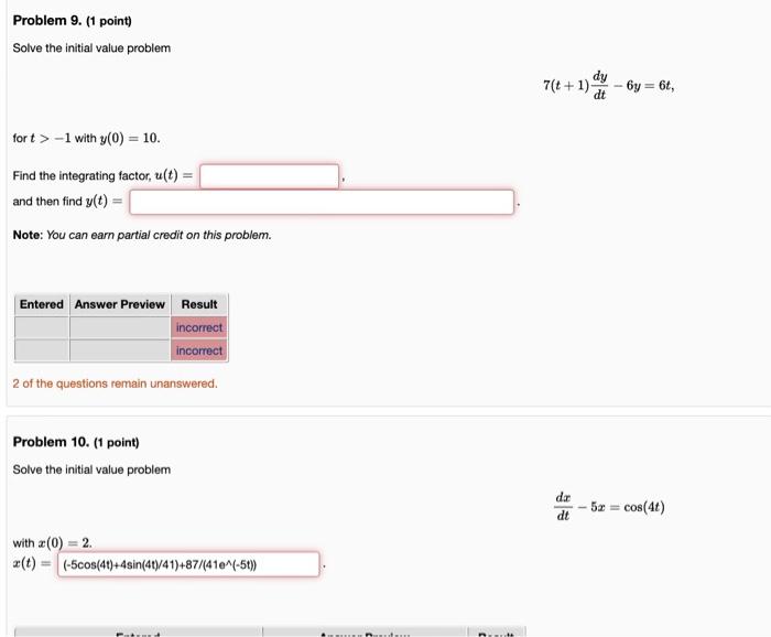 Solved Solve the initial value problem 7(t+1)dtdy−6y=6t for | Chegg.com