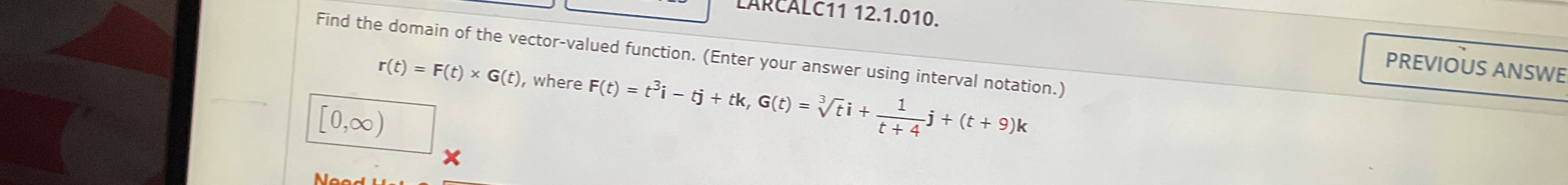 Solved Find the domain of the vector-valued function. (Enter | Chegg.com