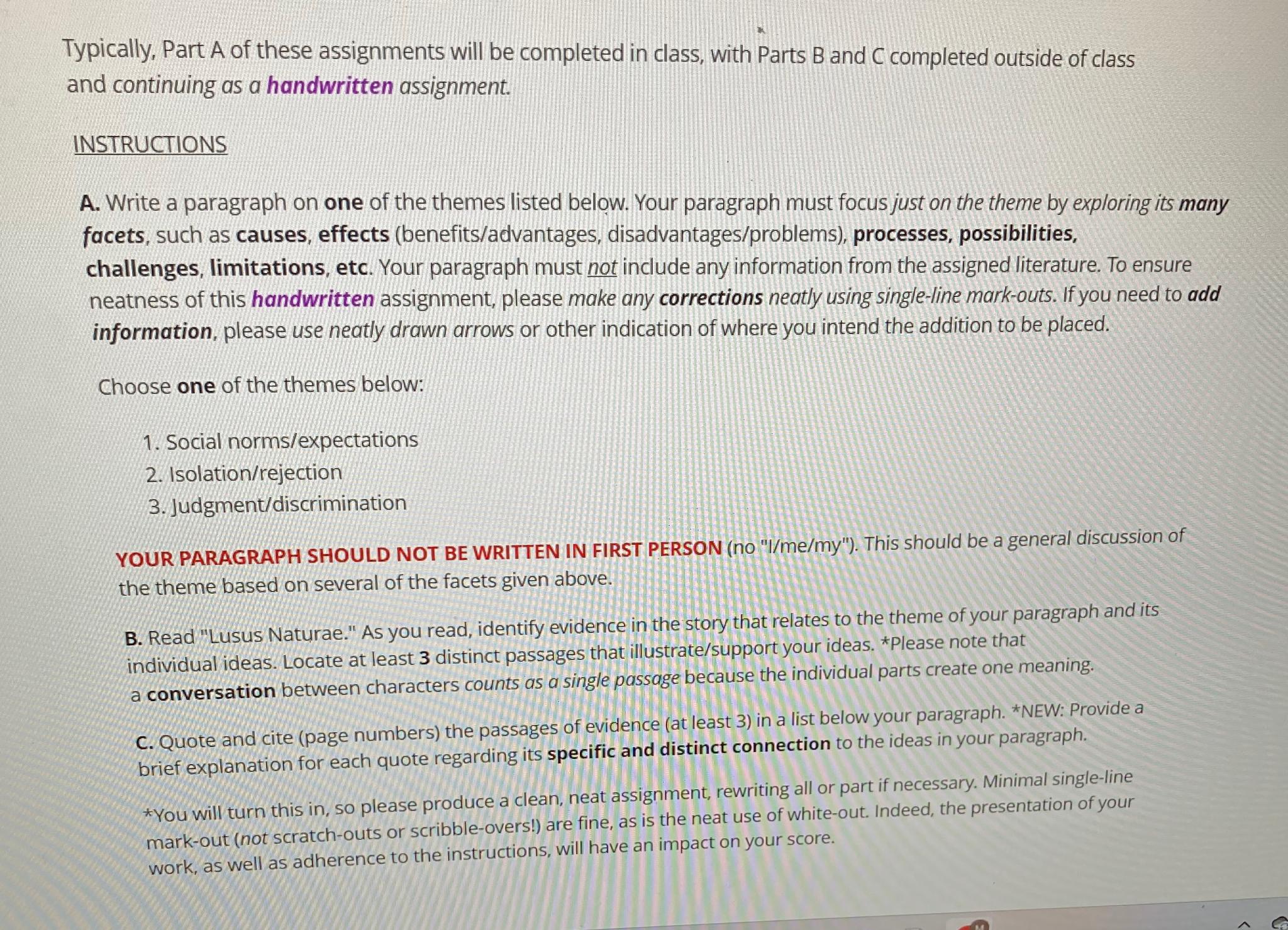 Solved Typically, Part A of these assignments will be | Chegg.com