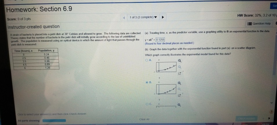 Solved Homework Section 6 9 1 Of 3 2 Complete Hw Score