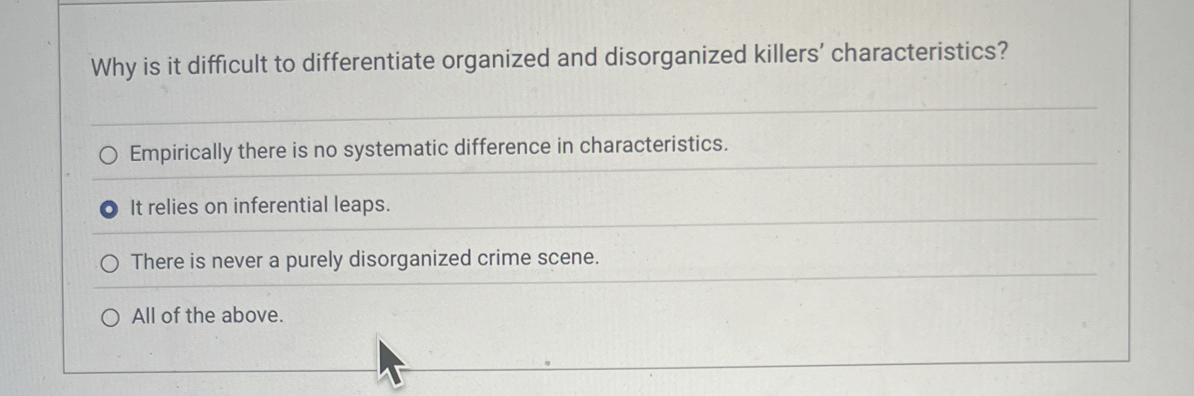 Solved Why is it difficult to differentiate organized and | Chegg.com