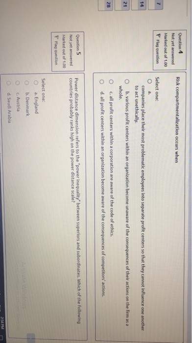 Solved Risk compartmentalization occurs when Question 4 Not | Chegg.com