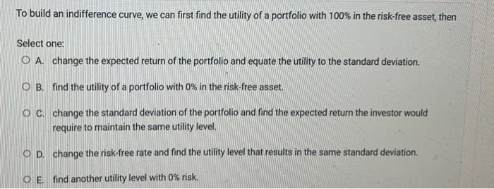 Solved To build an indifference curve, we can first find the | Chegg.com