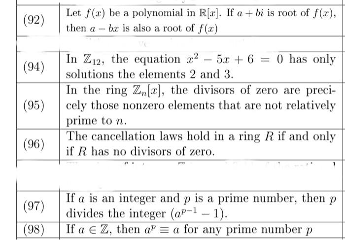 Solved determine whether the following statements are true | Chegg.com