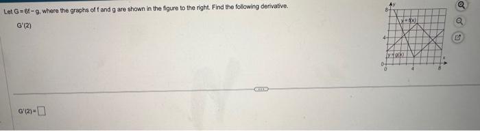 Solved Let G=6f−g. where the graphs of f and g are shown in | Chegg.com