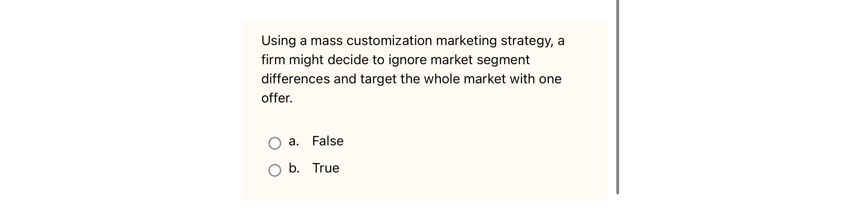 Solved Using a mass customization marketing strategy, a firm | Chegg.com