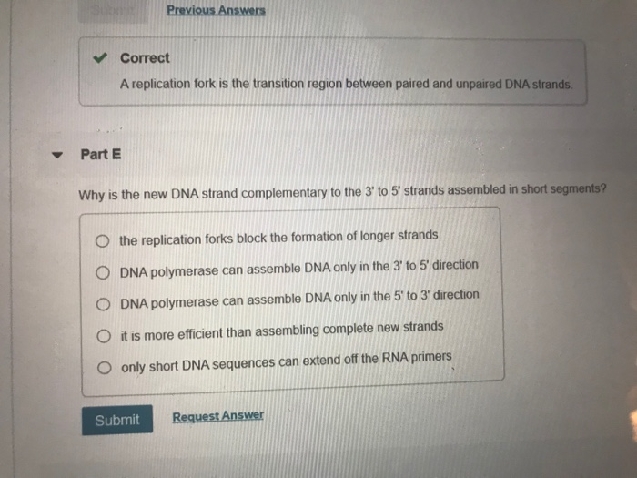 Solved Review Part A In a DNA double helix an adenine of one | Chegg.com