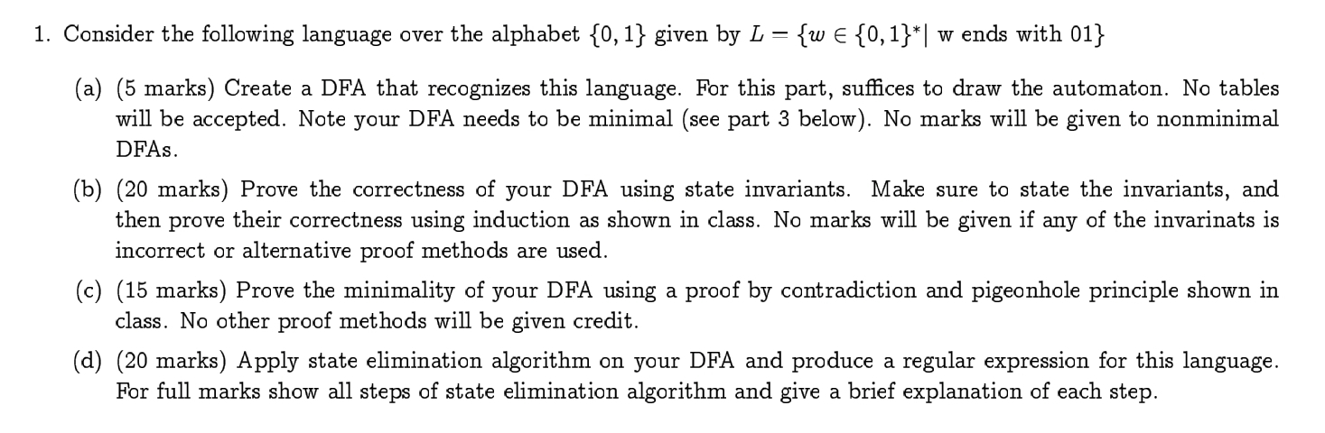 Solved Consider the following language over the alphabet | Chegg.com