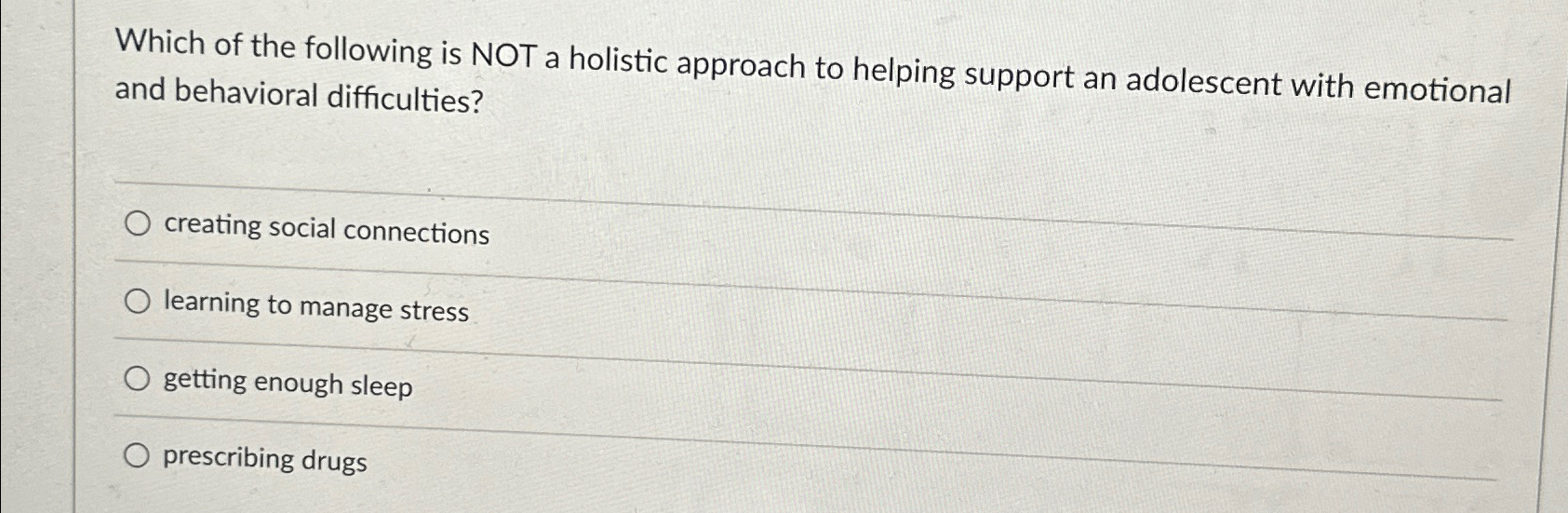 Solved Which of the following is NOT a holistic approach to | Chegg.com
