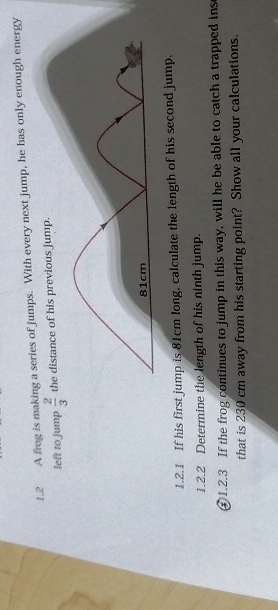 Solved 1.2 ﻿A frog is making a series of jumps. With every | Chegg.com