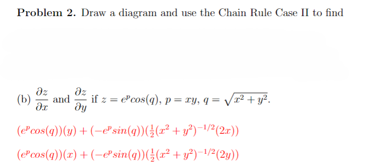 Solved Problem 2. ﻿Draw a diagram and use the Chain Rule | Chegg.com
