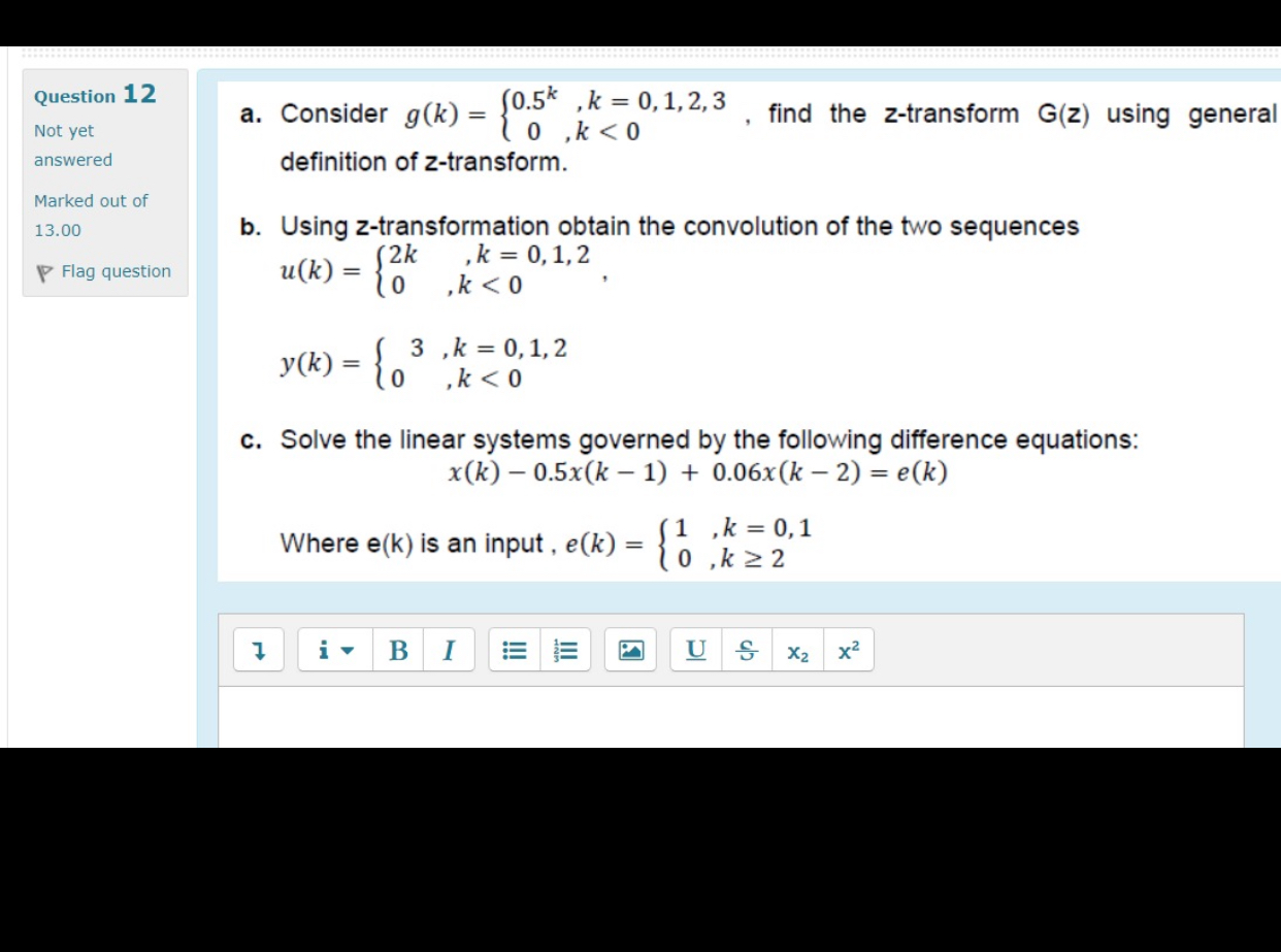 Solved Question 12Not yet answeredMarked out of 13.00Flag | Chegg.com Solved Question 12Not yet answeredMarked out of 13.00Flag | Chegg.com