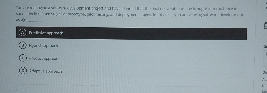 Solved You are managing a software development project and | Chegg.com