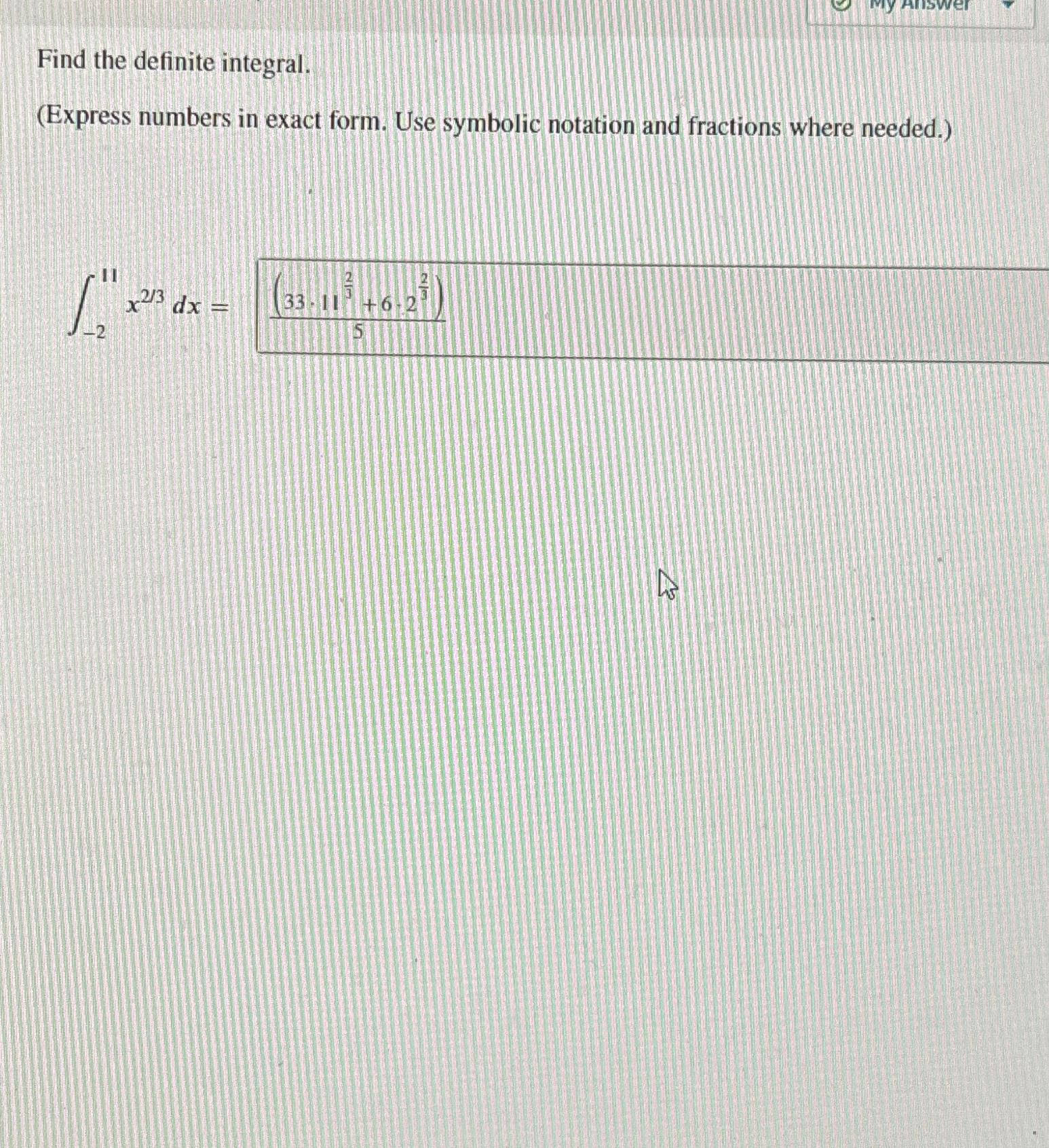 Solved Find the definite integral.(Express numbers in exact | Chegg.com