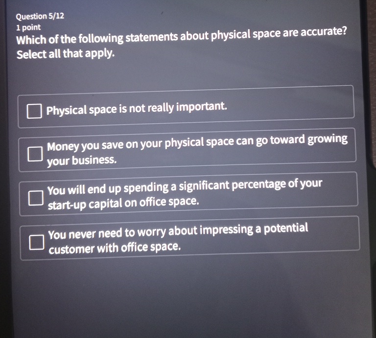 Solved Question 5/121 ﻿pointWhich of the following | Chegg.com