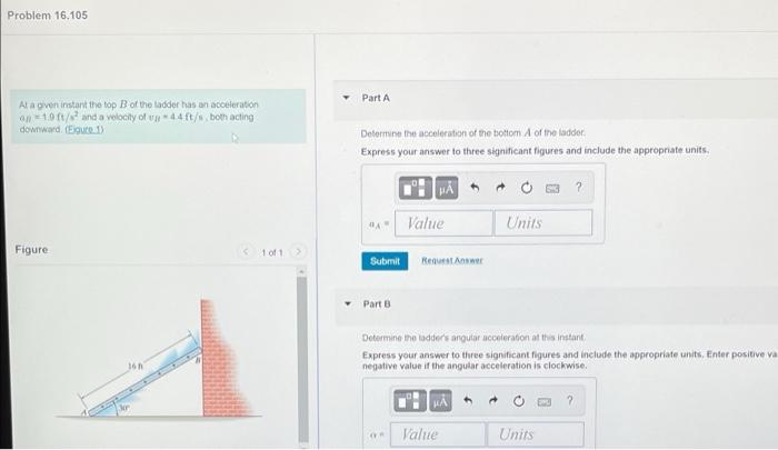 Solved Problem 16.105 Part A Alaven instant the top of the | Chegg.com
