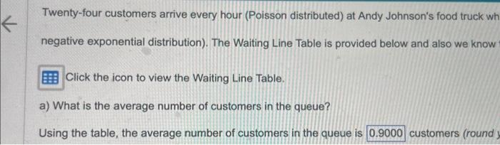 Solved For M/M/1 queuing model, the relationship for the | Chegg.com