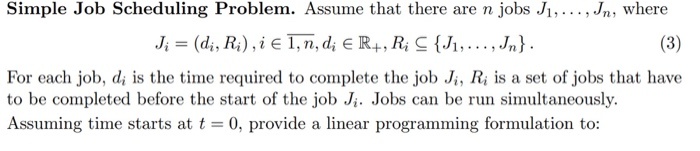 Solved Simple Job Scheduling Problem. Assume that there are | Chegg.com