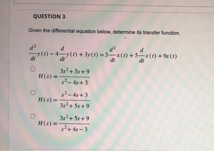 Solved Given the differential equation below, determine its | Chegg.com