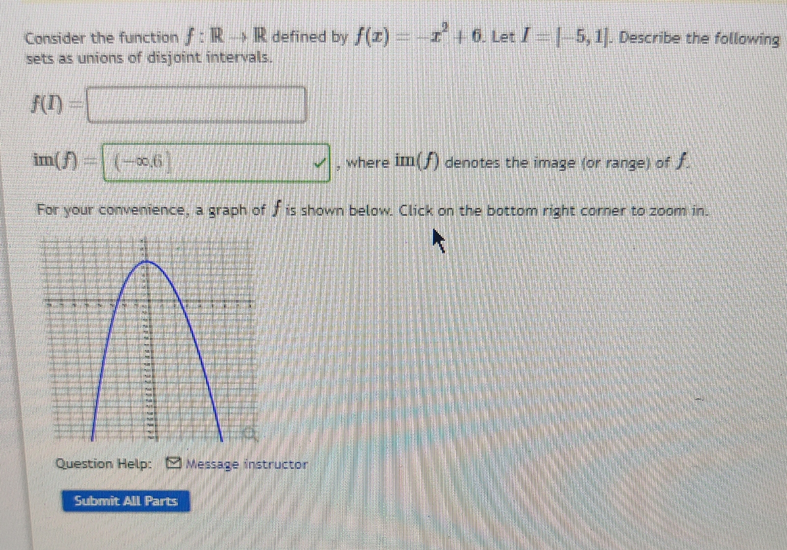Solved Consider the function f:R→R ﻿defined by f(x)=-x2+6. | Chegg.com