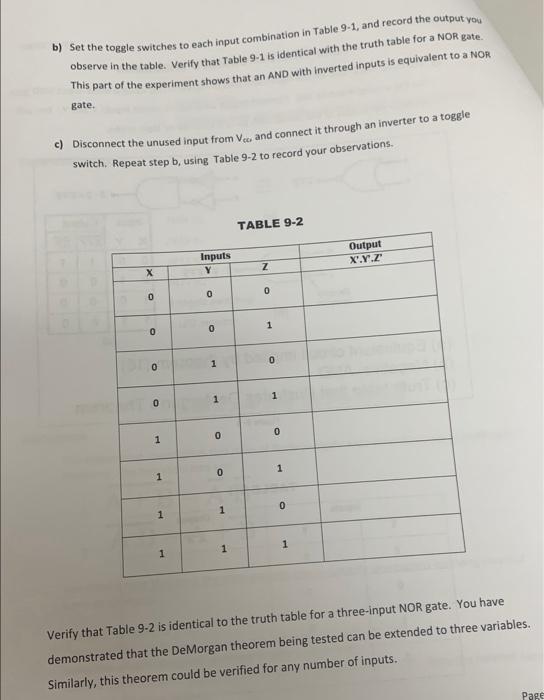 Solved OBJECTIVES 1. To verify experimentally DeMorgan's two | Chegg.com