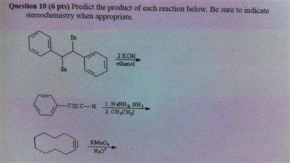 Solved Predict the product of each reaction below. Be sure | Chegg.com