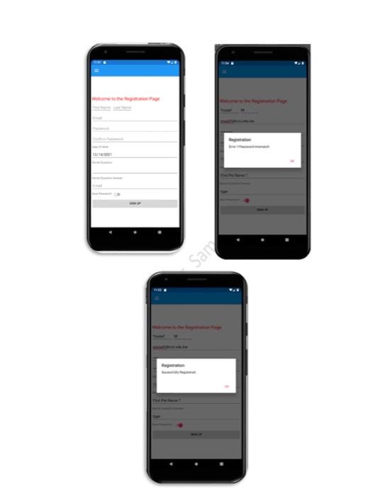 Solved Design a Mobile App - That has a three content pages | Chegg.com