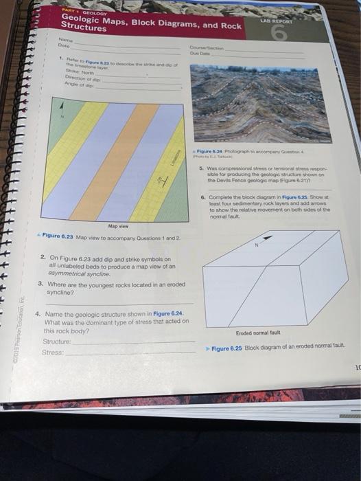 PARTE GEOLOGY Geologic Maps, Block Diagrams, and Rock | Chegg.com