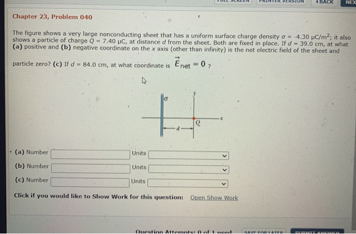 Solved BACK NEX Chapter 23, Problem 040 The figure shows a | Chegg.com