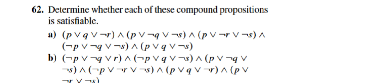 Solved Determine whether each of these compound propositions | Chegg.com