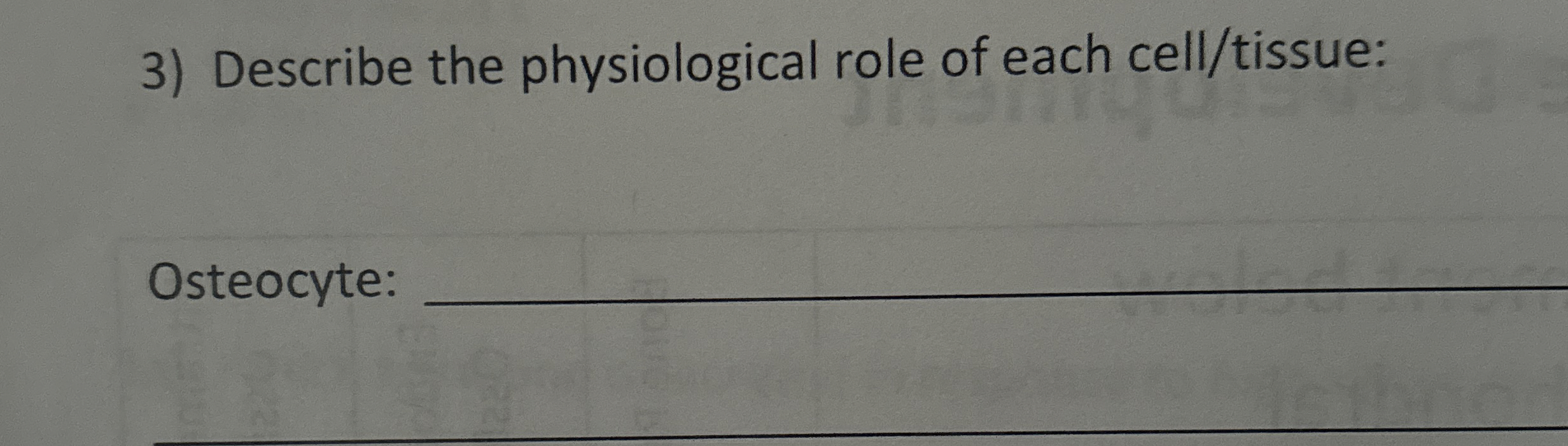 Solved Describe the physiological role of each | Chegg.com