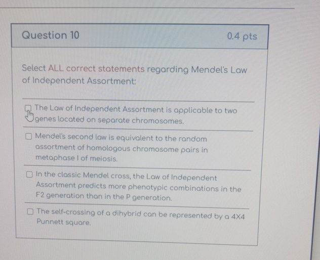 Solved Question 100.4 ﻿ptsSelect ALL correct statements | Chegg.com