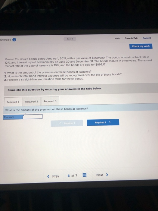 Solved Help Save & Exit Submit Exercise Check my work Quatro | Chegg.com