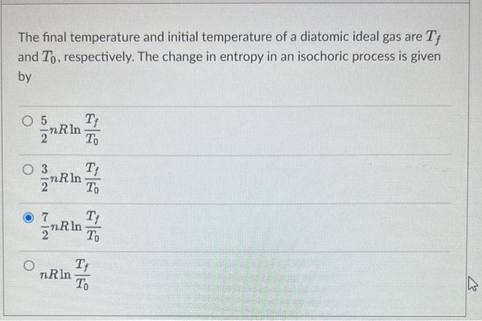 Solved The final temperature and initial temperature of a | Chegg.com