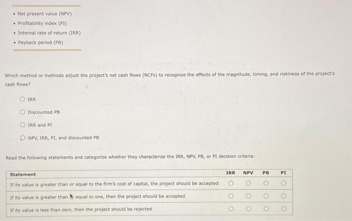 Solved There are four principal decision models for | Chegg.com