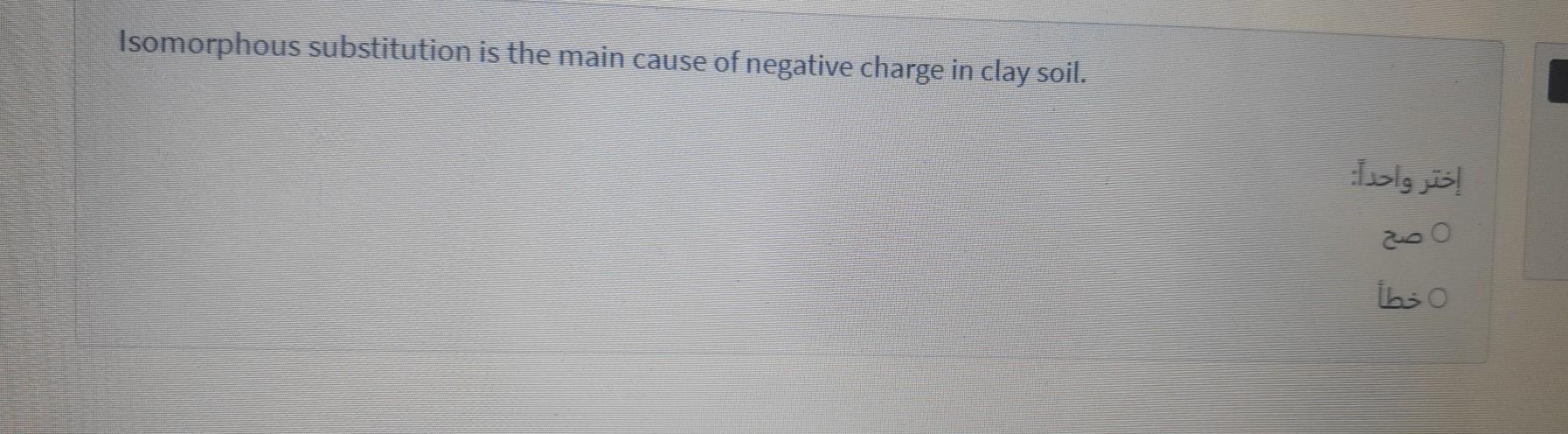 Solved Isomorphous substitution is the main cause of | Chegg.com