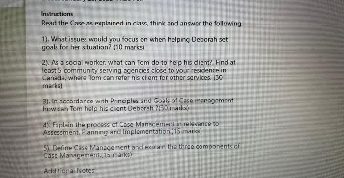 Instructions Read the Case as explained in class, | Chegg.com
