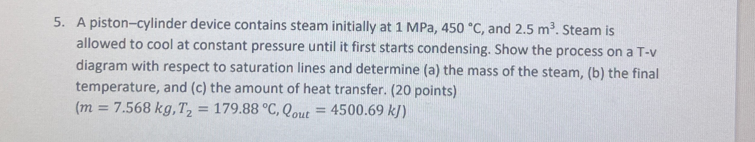 Solved A piston-cylinder device contains steam initially at | Chegg.com